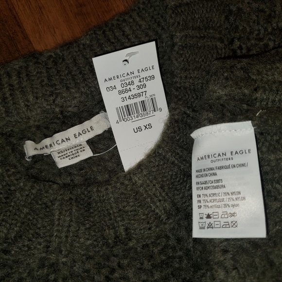 American Eagle Outfitters | Sweaters | Nwt Womens Pretty American Eagle Olive Green Cozy Crew ...